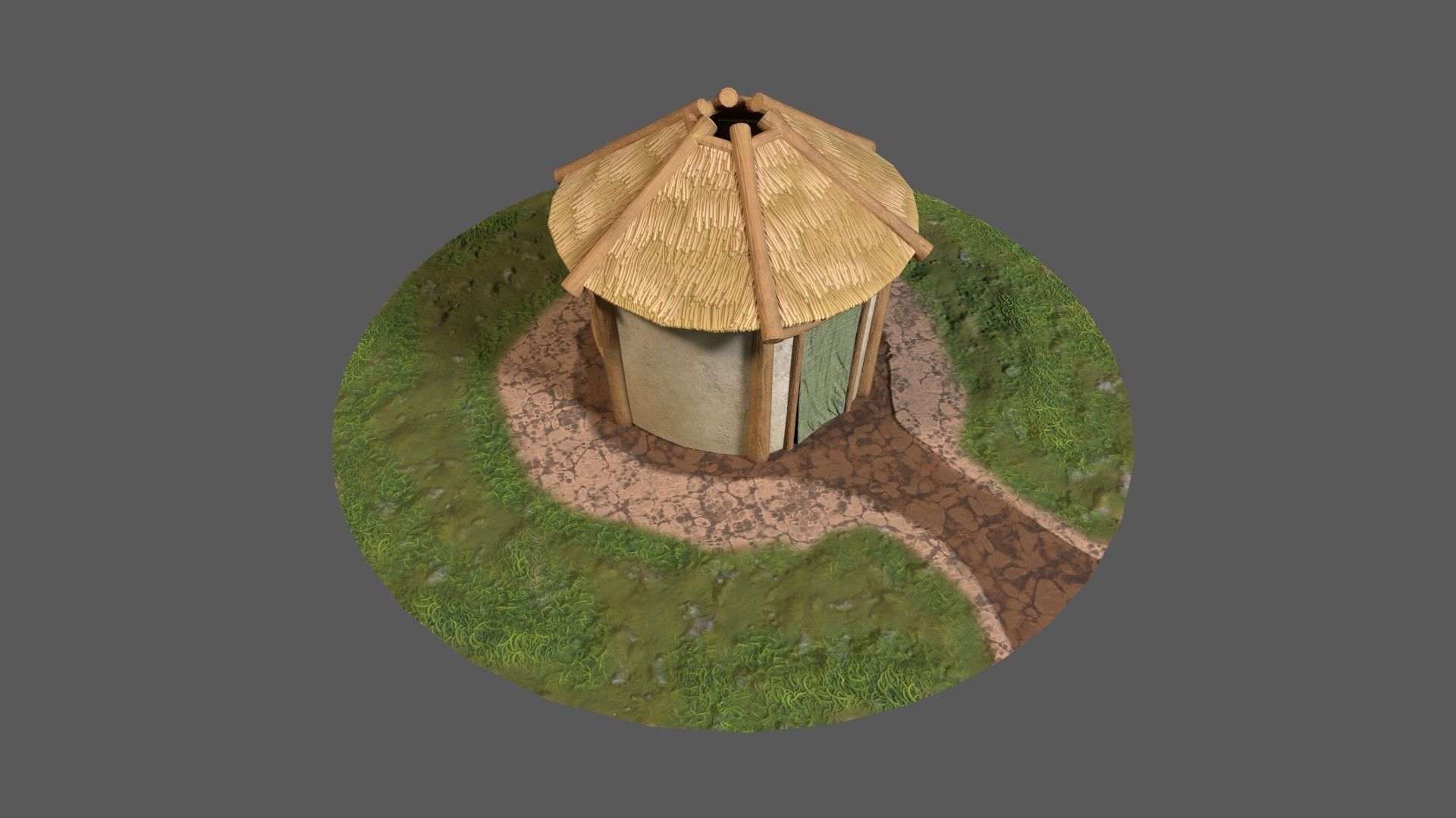3D model Simple Stylized Hay Hut VR / AR / low-poly | CGTrader
