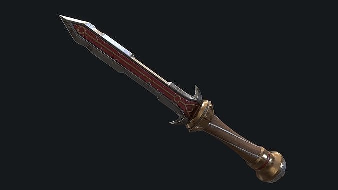 3D model Fantasy Stylish- Dagger of Rave VR / AR / low-poly | CGTrader