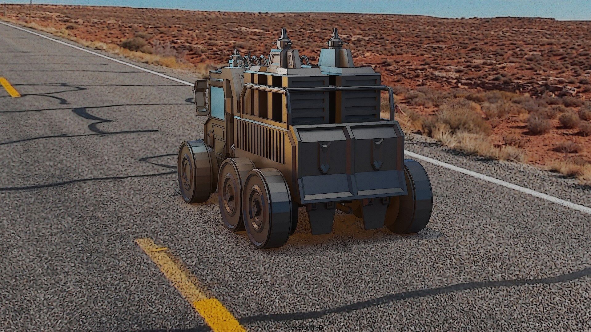Prototype Military Truck 3D model 3D printable | CGTrader
