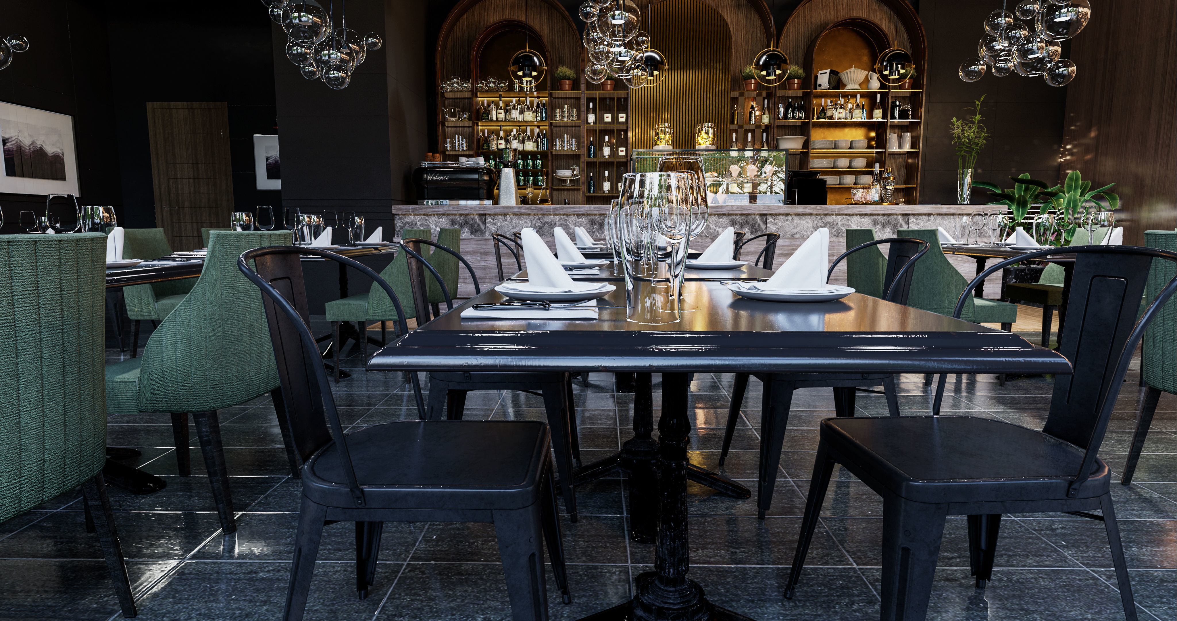 D5 render restaurant scene 3D model animated | CGTrader