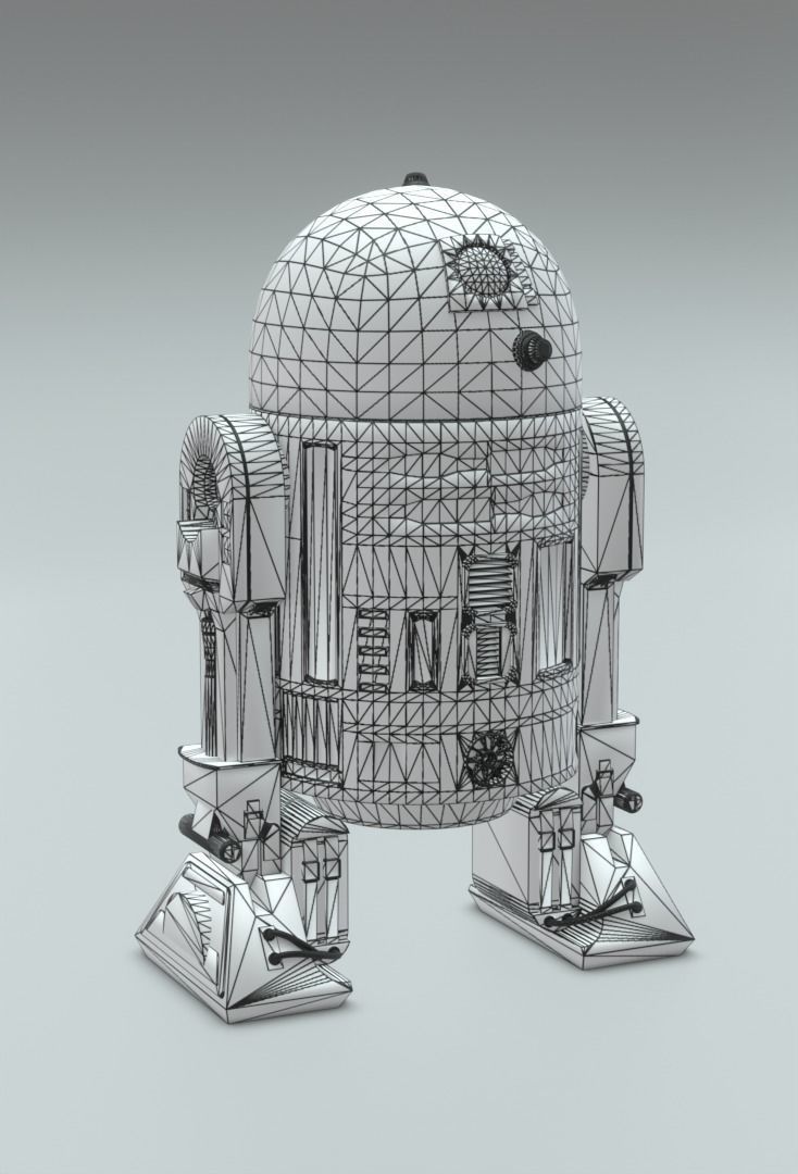 R2-D2 free VR / AR / low-poly 3D model | CGTrader
