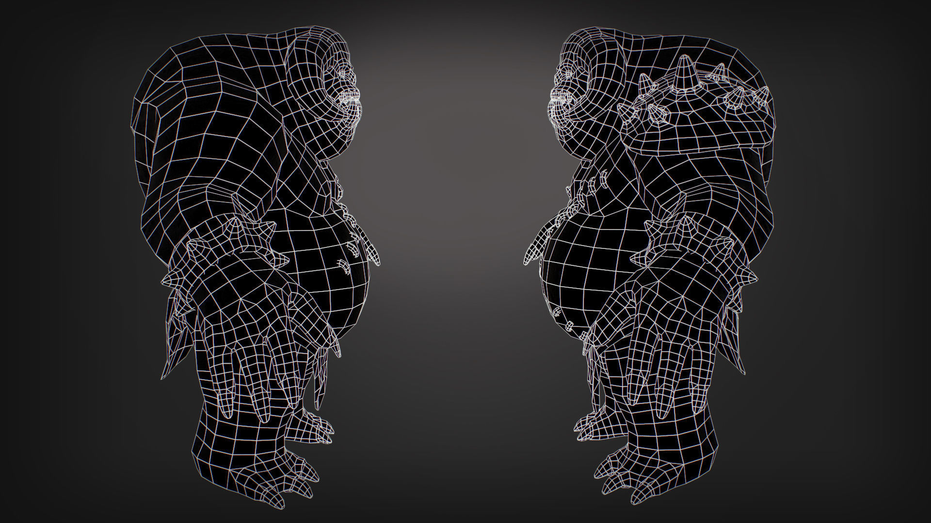 3D model Fat Demon VR / AR / low-poly rigged animated | CGTrader