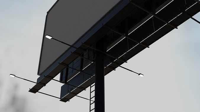 3D MODEL OF ADVERTISING POST WITH LIGHTS 3D model | CGTrader