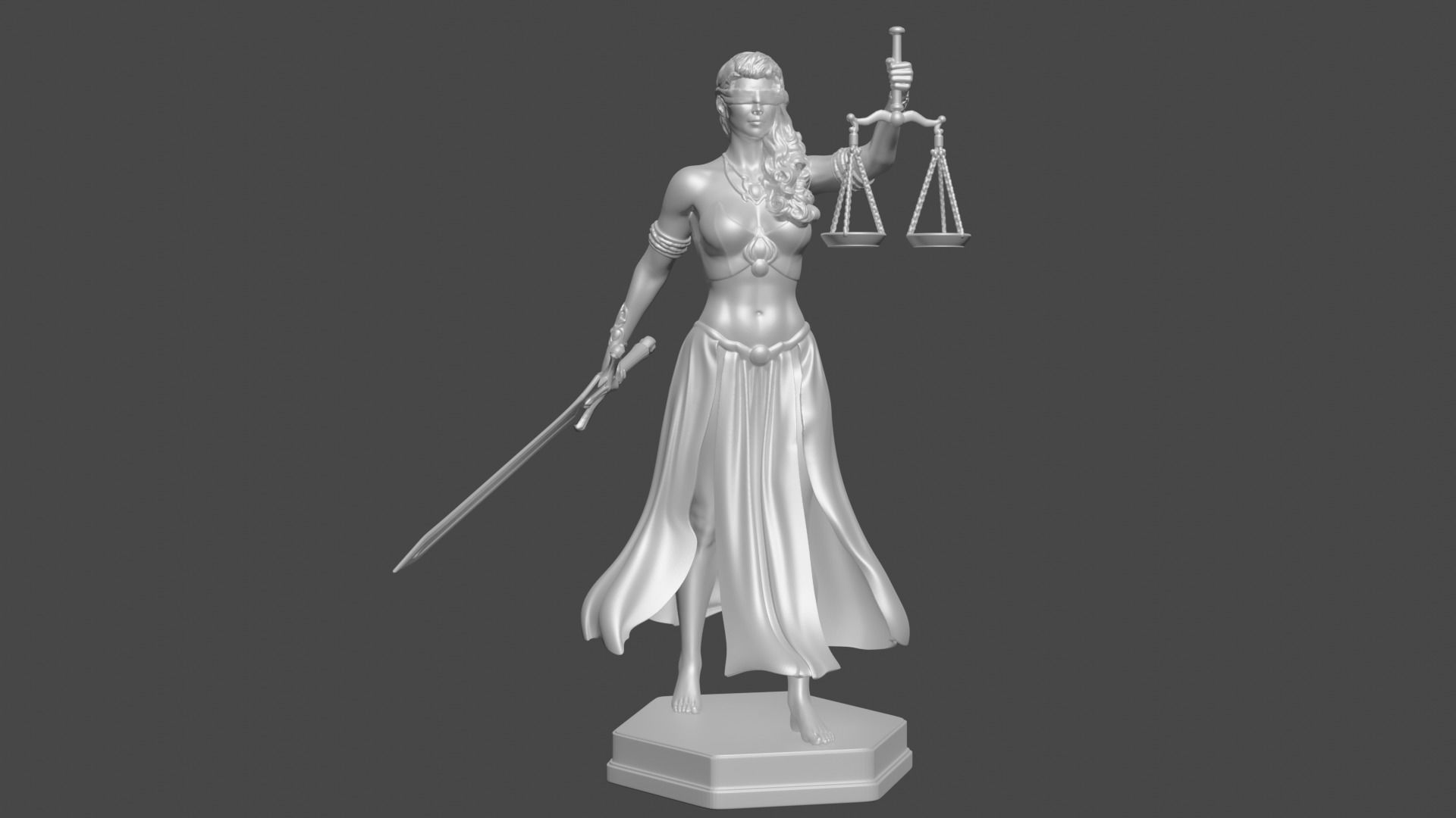 Themis - Goddess of justice 3D model 3D printable | CGTrader