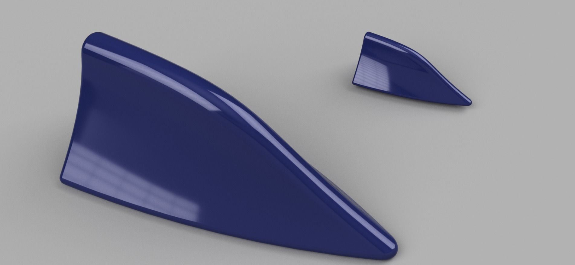 CAR SHARK FIN and DIFFUSER SET 3D model 3D printable | CGTrader