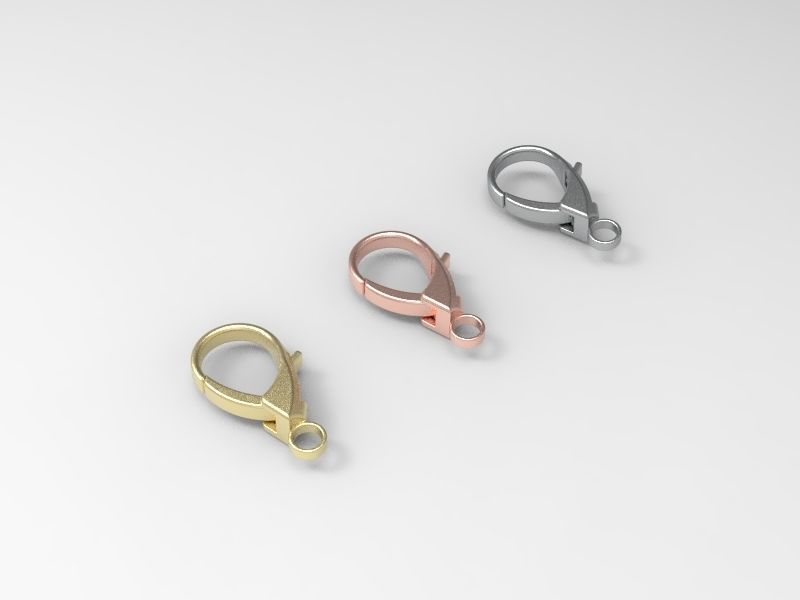 Lock chain bracelet wristband 3D print model lobster clasp 3D model 3D ...