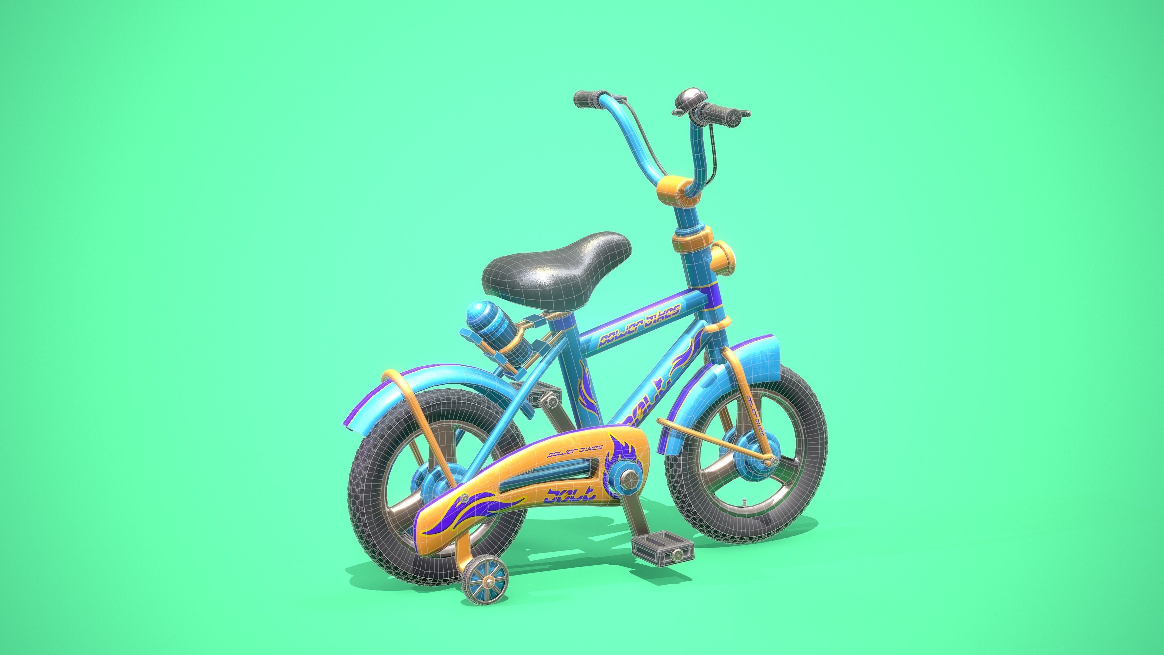 3D model Game Ready Cartoony Bicycle VR / AR / low-poly | CGTrader