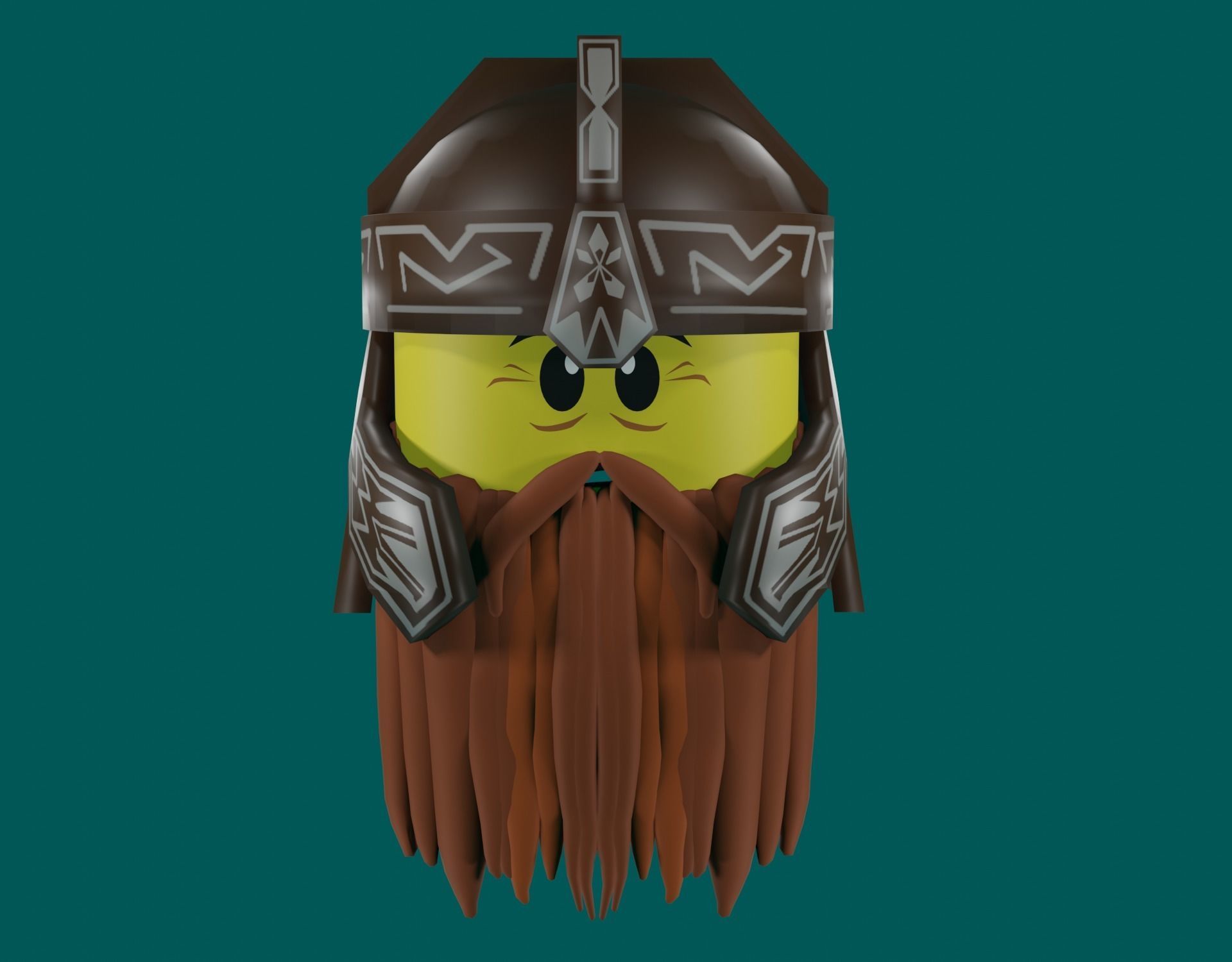 3D model Lego head of Gimli from LoTR VR / AR / low-poly | CGTrader