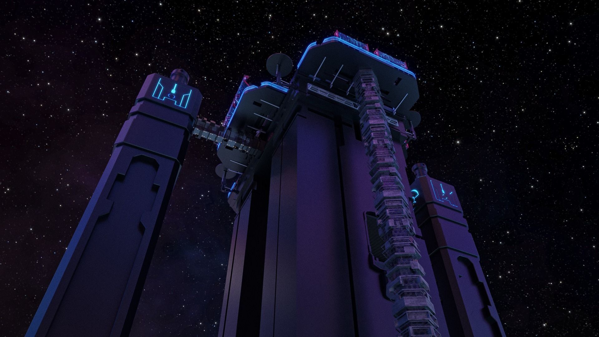 Futuristic Scifi Space Basketball court 3D model | CGTrader