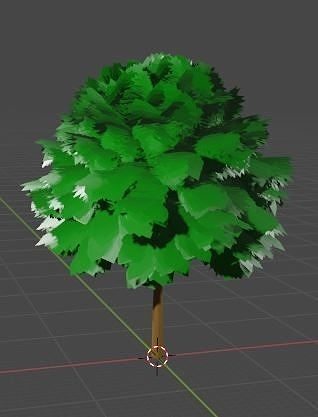 A 3D Cartoon Small Shade Tree free 3D model | CGTrader