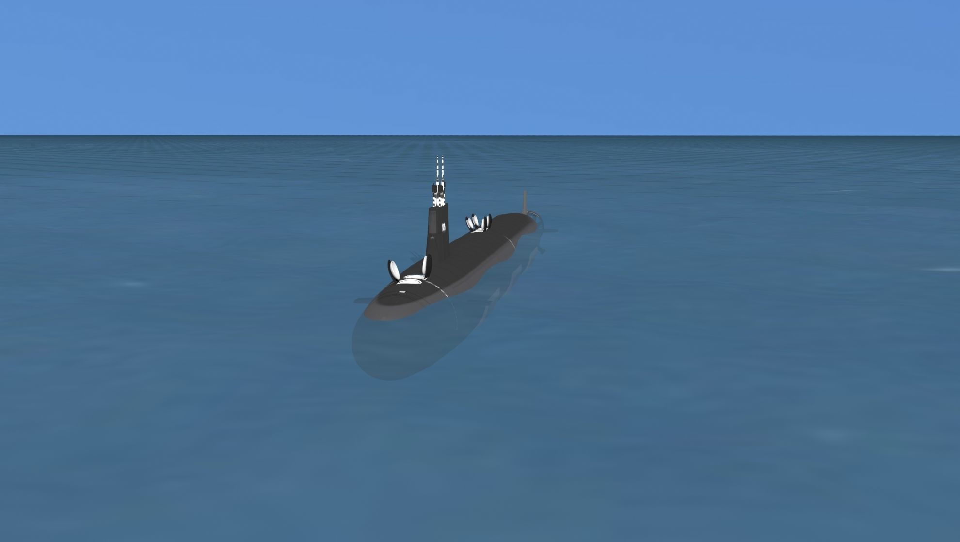 Virginia Class SSGN 805 USS Tang 3D model rigged | CGTrader
