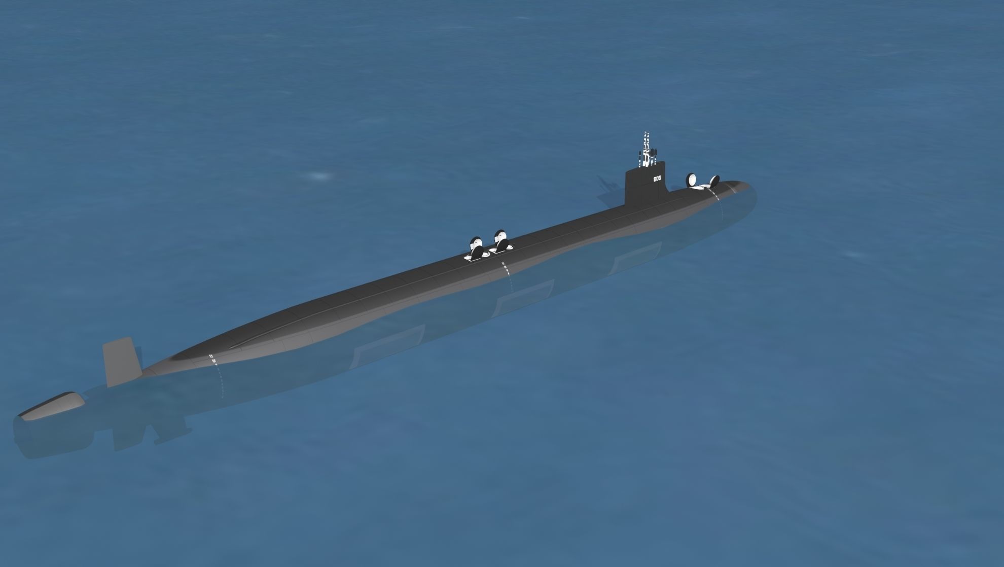 Virginia Class SSGN 806 USS Wahoo 3D model rigged | CGTrader