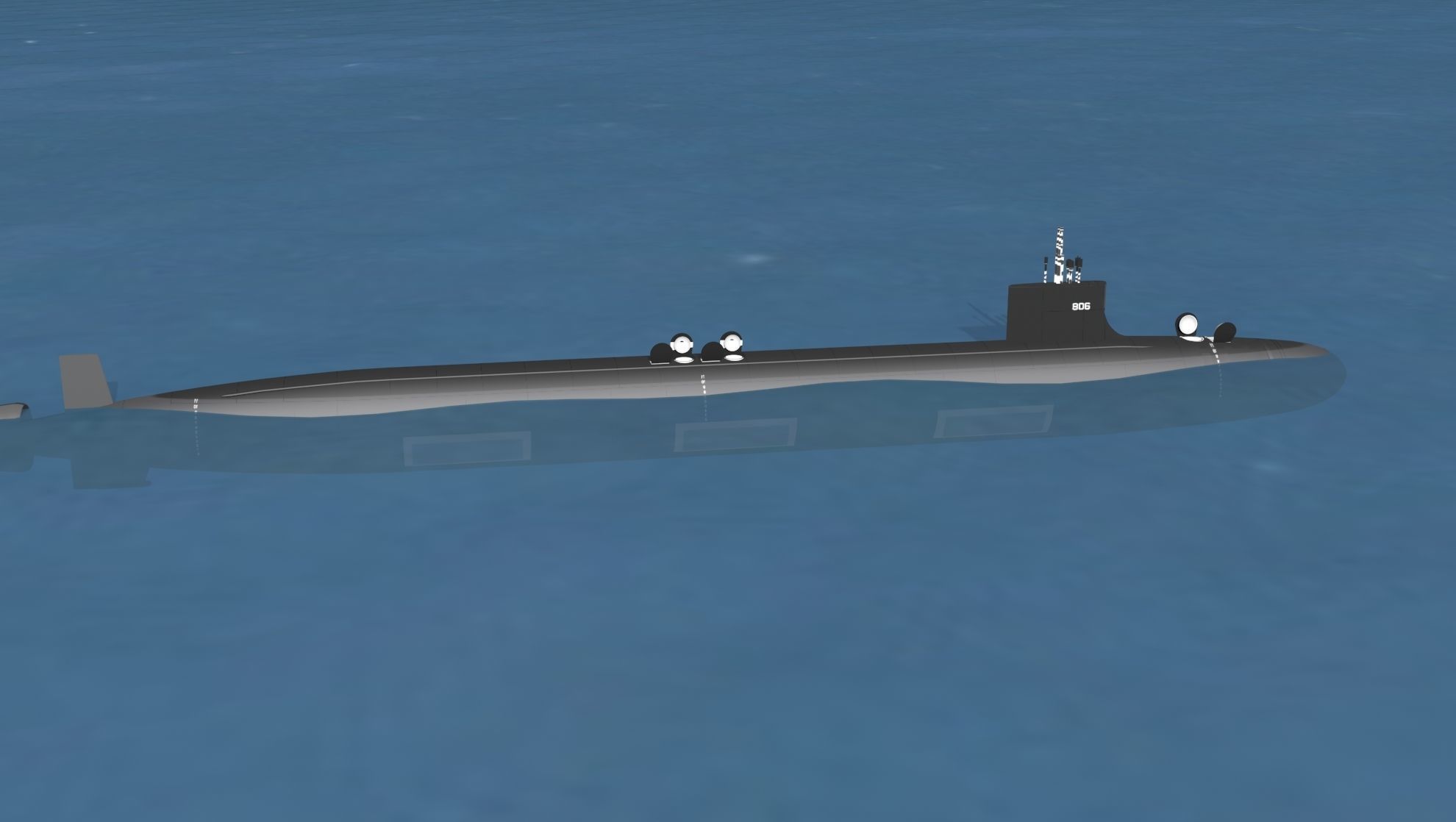 Virginia Class SSGN 806 USS Wahoo 3D model rigged | CGTrader