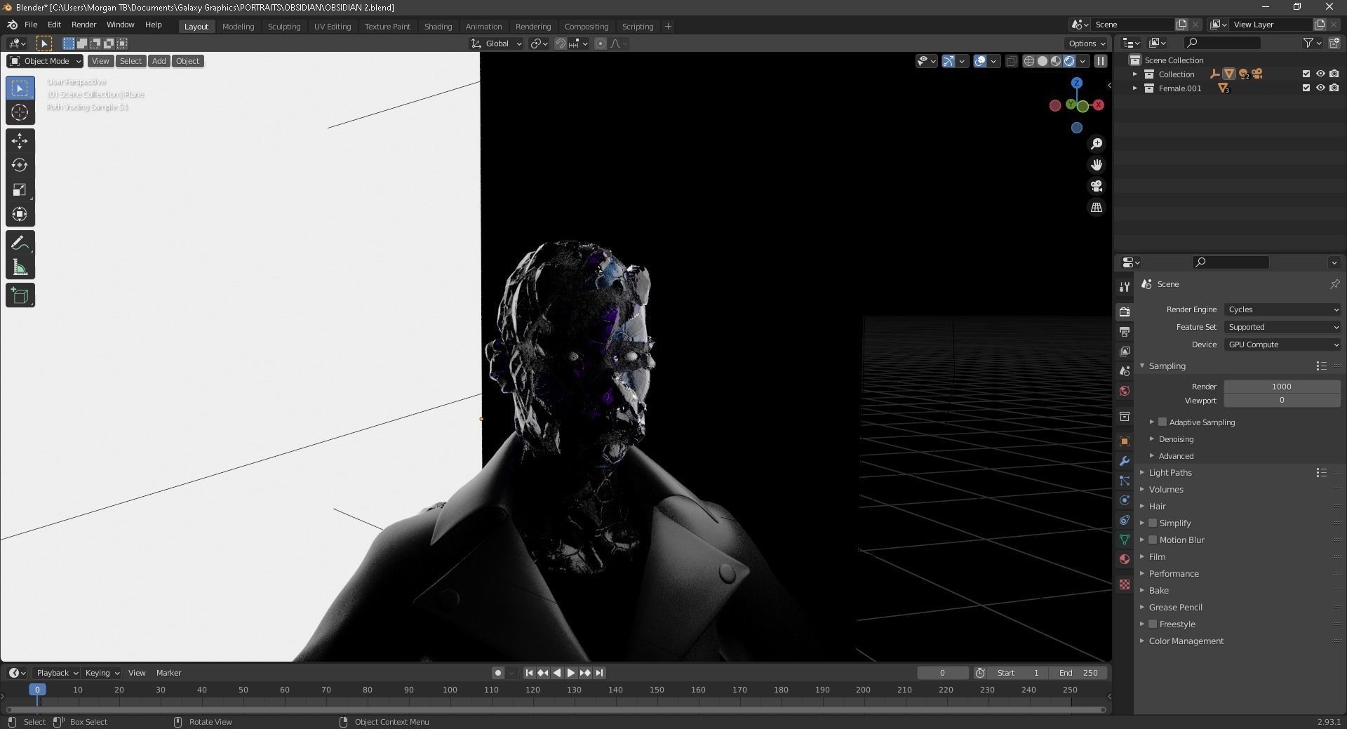 OBSIDIAN Character 3D model | CGTrader