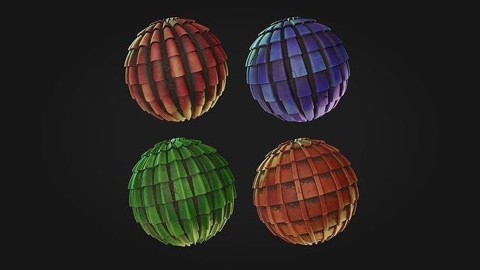 Procedural Stylized Roof Tiles 4k Textures and SBSAR Texture | CGTrader