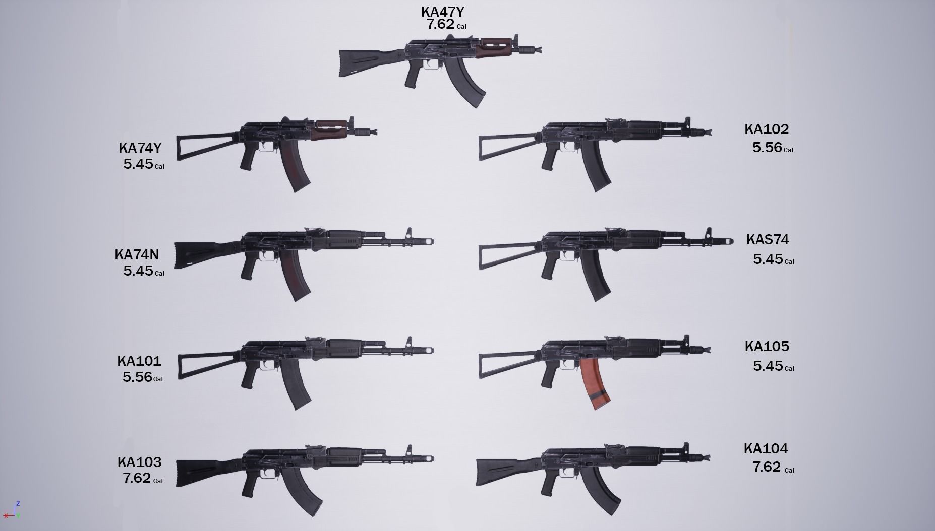 3D model Kalashnikov system VR / AR / low-poly | CGTrader