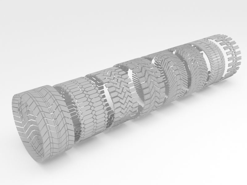 Tire Wheel Ruber Tracks 3D model | CGTrader
