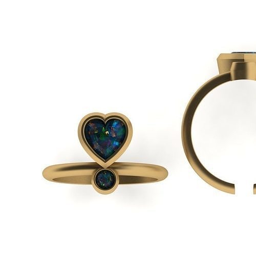 3d-model heart ring 3D model 3D printable | CGTrader