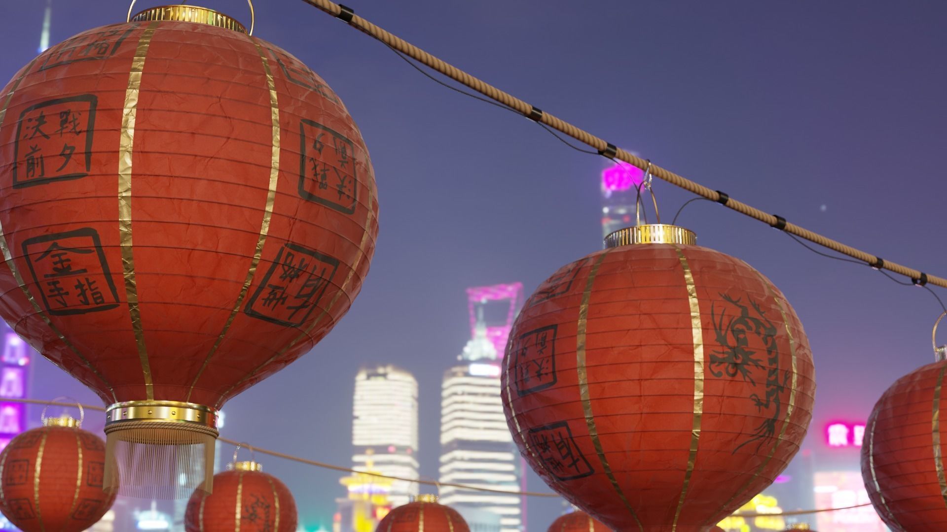 Cyberpunk Street Lights And Signs - 11 models 3D model | CGTrader