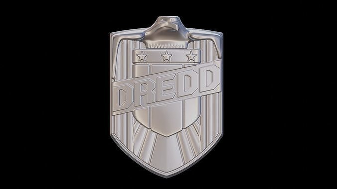 Judge Dredd badge 3D model 3D printable | CGTrader
