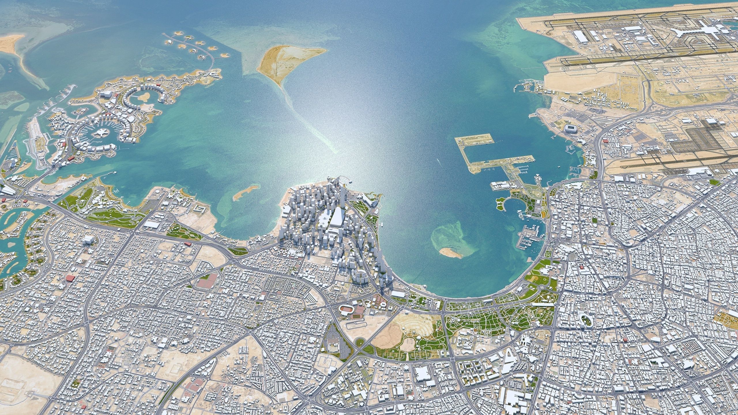 3D model Doha City in Qatar VR / AR / low-poly | CGTrader