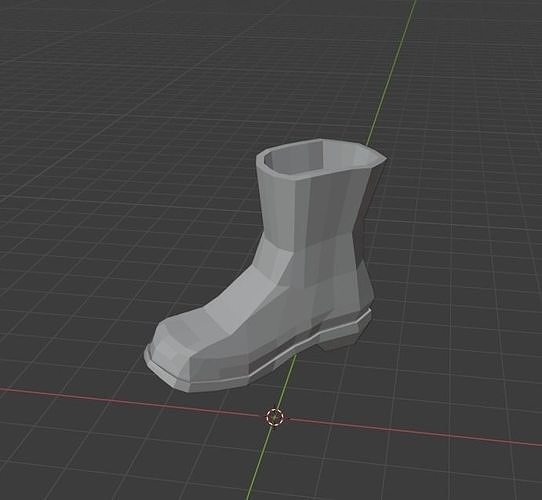 Simple Low-Poly Boot free 3D model 3D printable | CGTrader