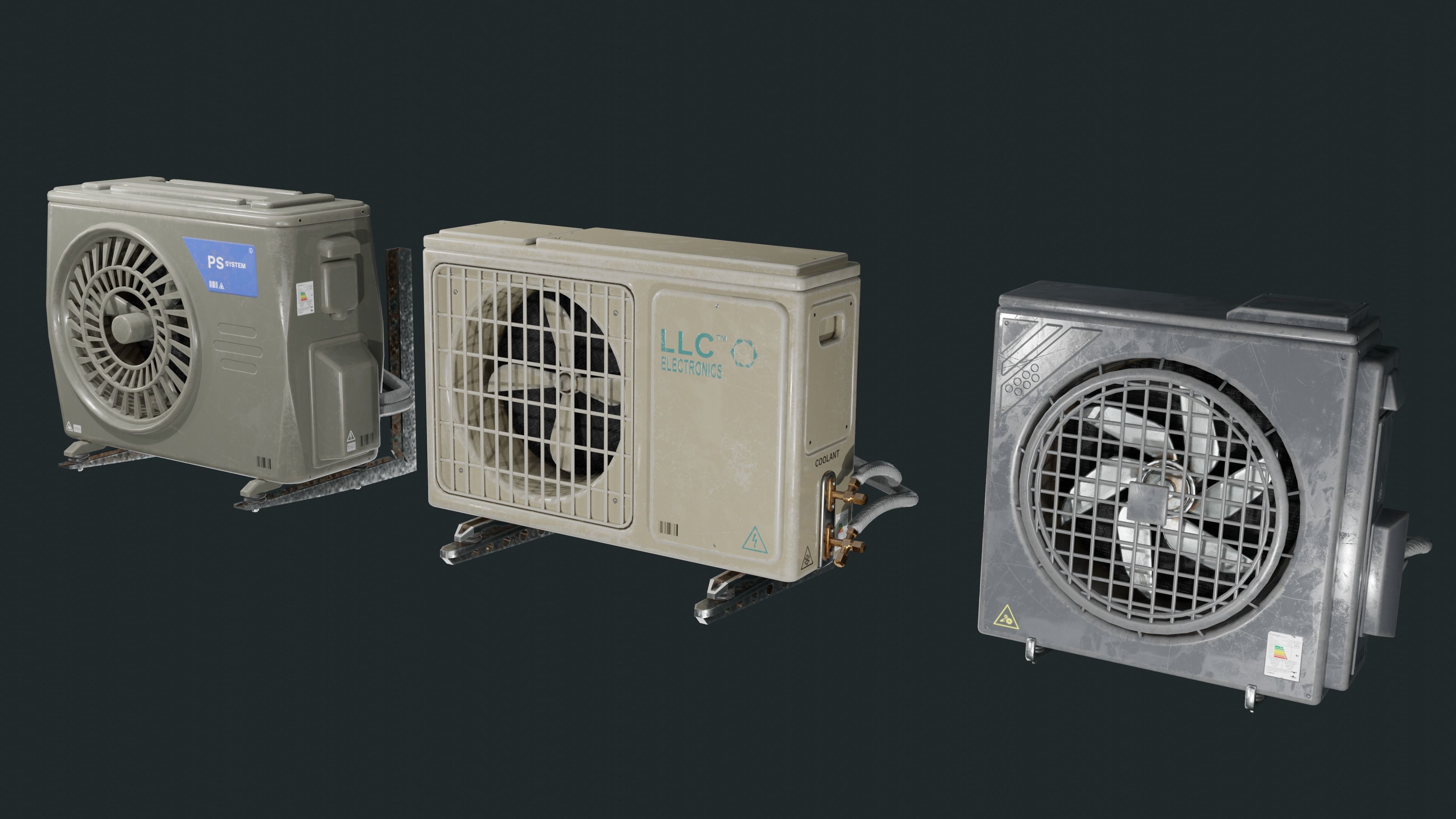 3D model Exterior Air Conditioner Pack VR / AR / low-poly | CGTrader