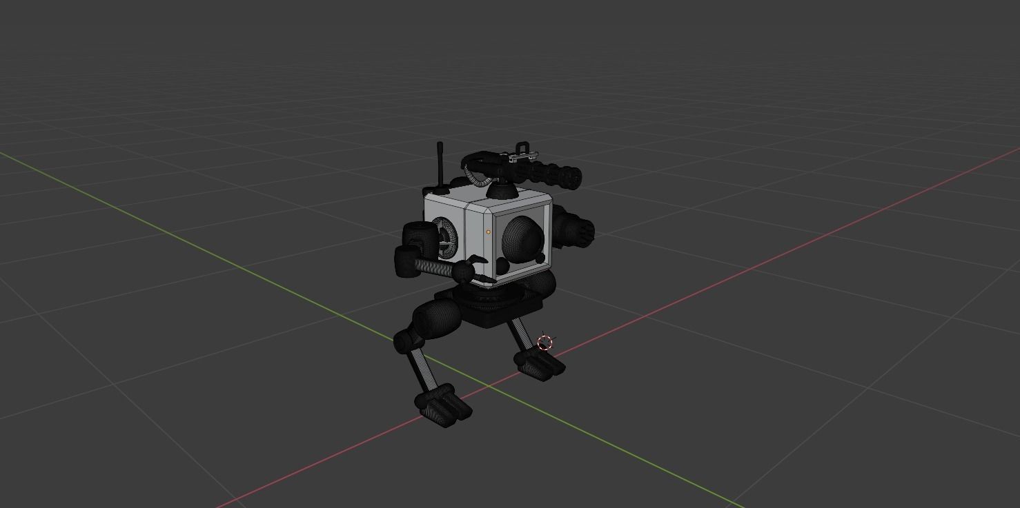 Beautiful mini combat robot made in Blender 3D 3D model | CGTrader