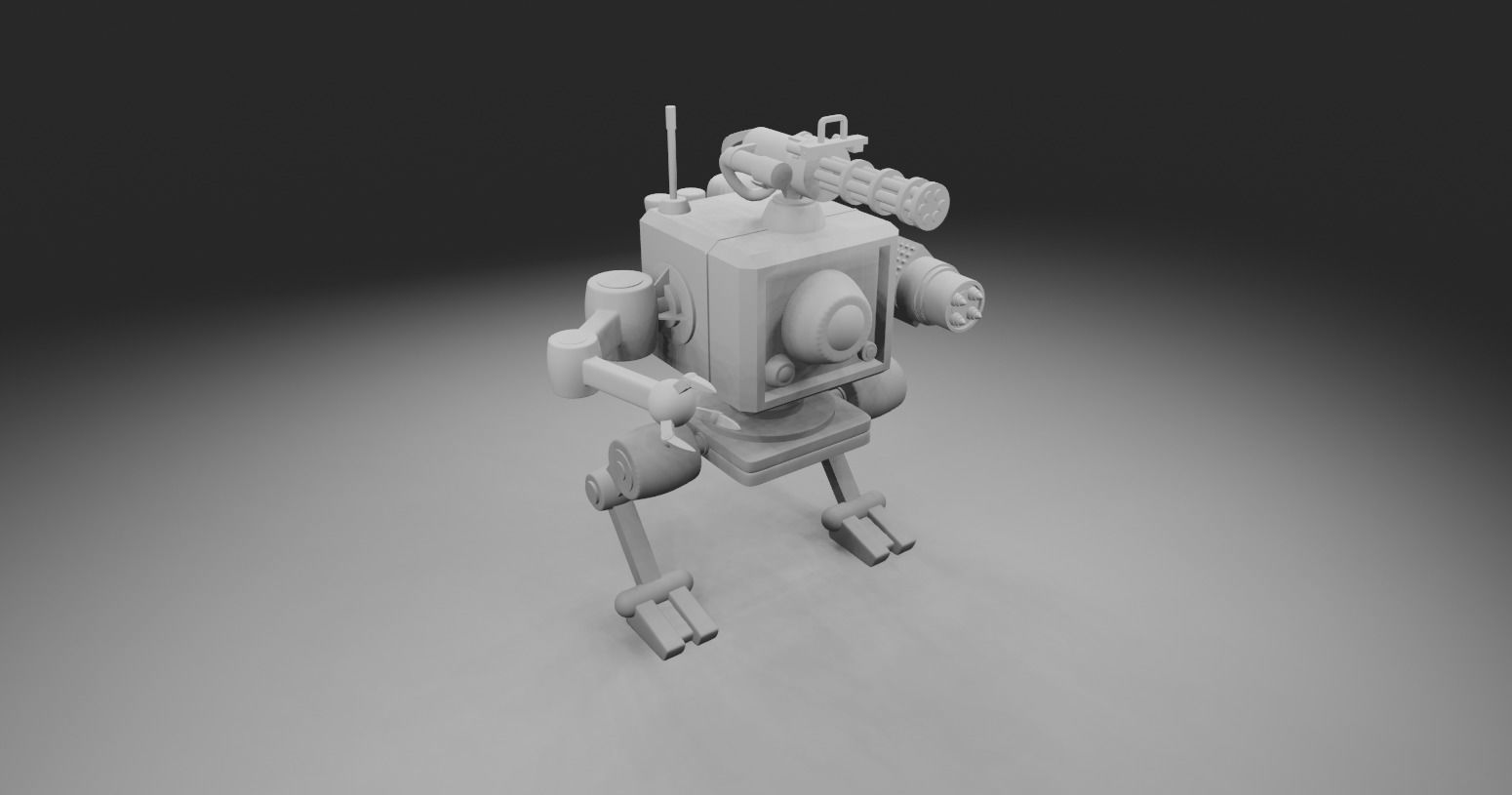 Beautiful mini combat robot made in Blender 3D 3D model | CGTrader