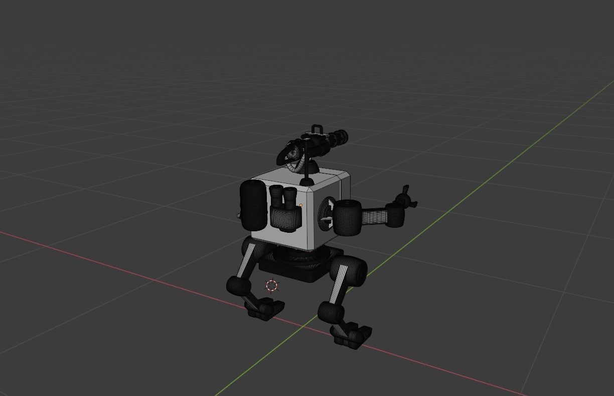Beautiful mini combat robot made in Blender 3D 3D model | CGTrader