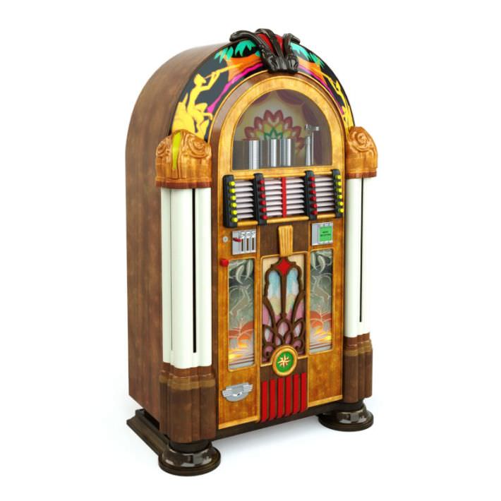 Retro Wooden Jukebox 3D model | CGTrader
