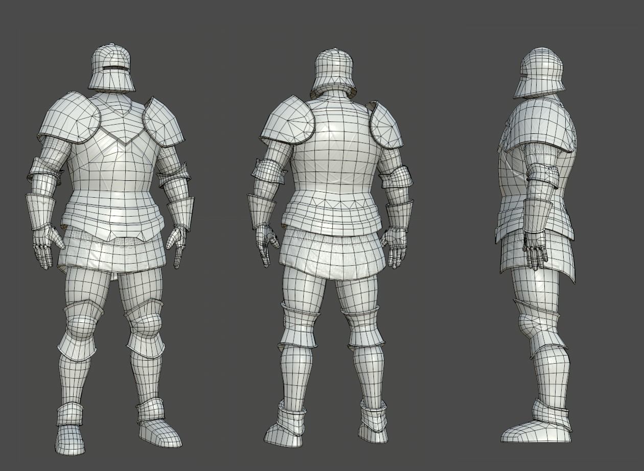 3D model Knight VR / AR / low-poly | CGTrader