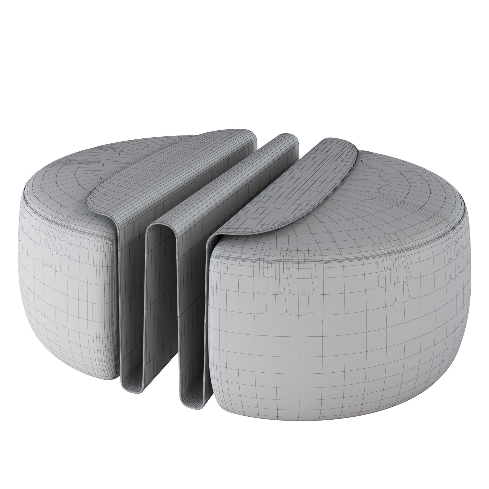 Natuzzi WAVE Pouf 3D model | CGTrader