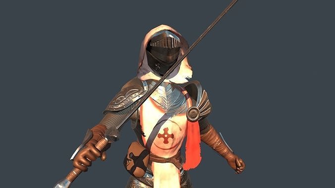 3D model Female Knight VR / AR / low-poly | CGTrader
