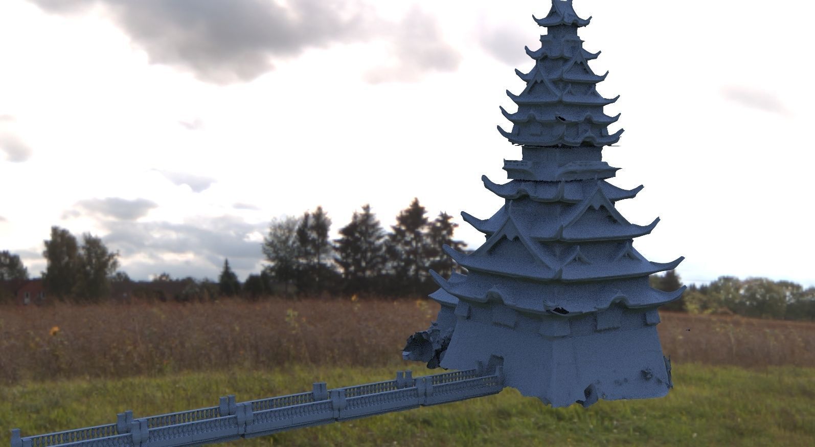 Architecture Japan Tower 2 3D model | CGTrader