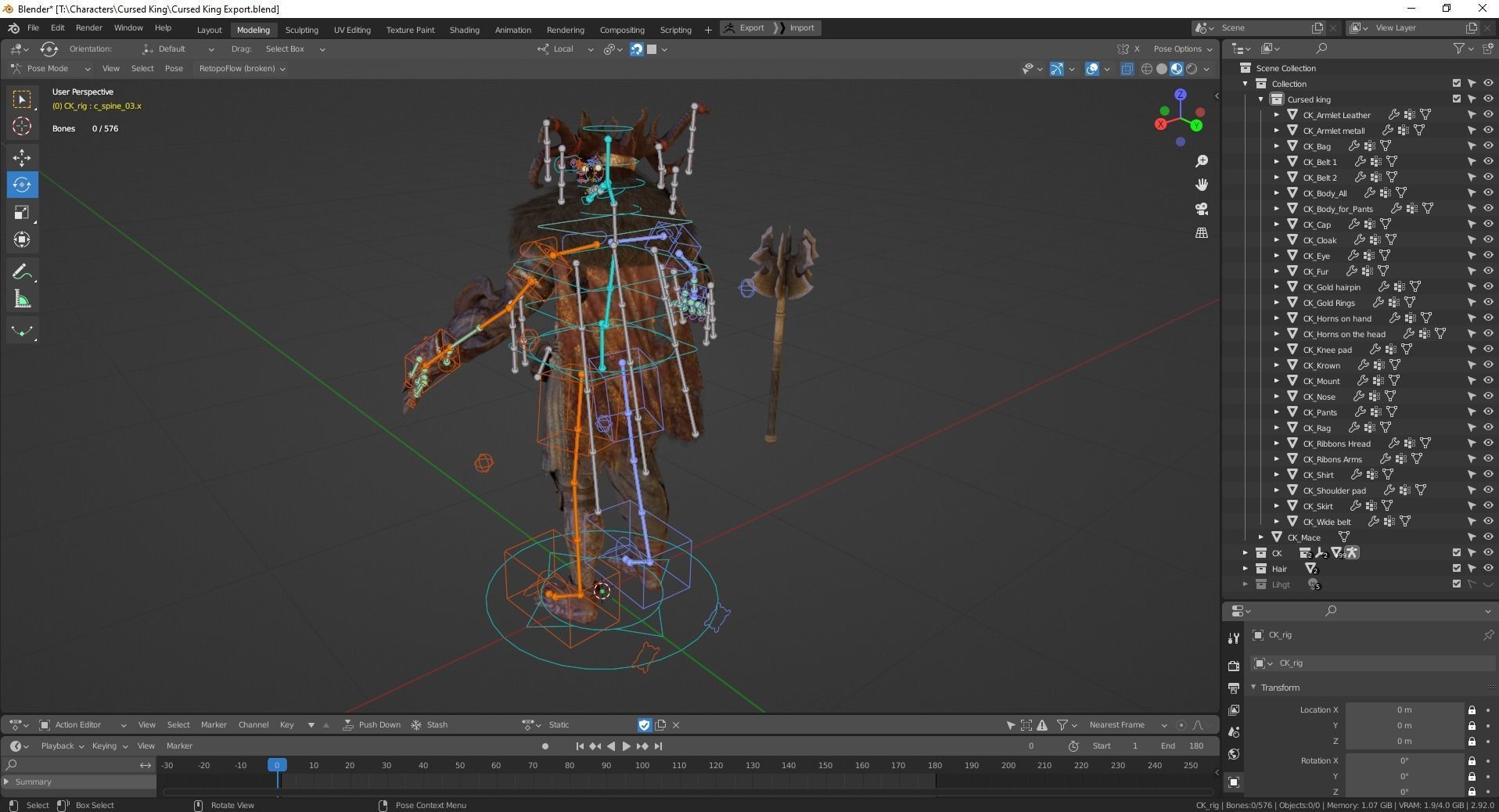 3D model Cursed King VR / AR / low-poly | CGTrader