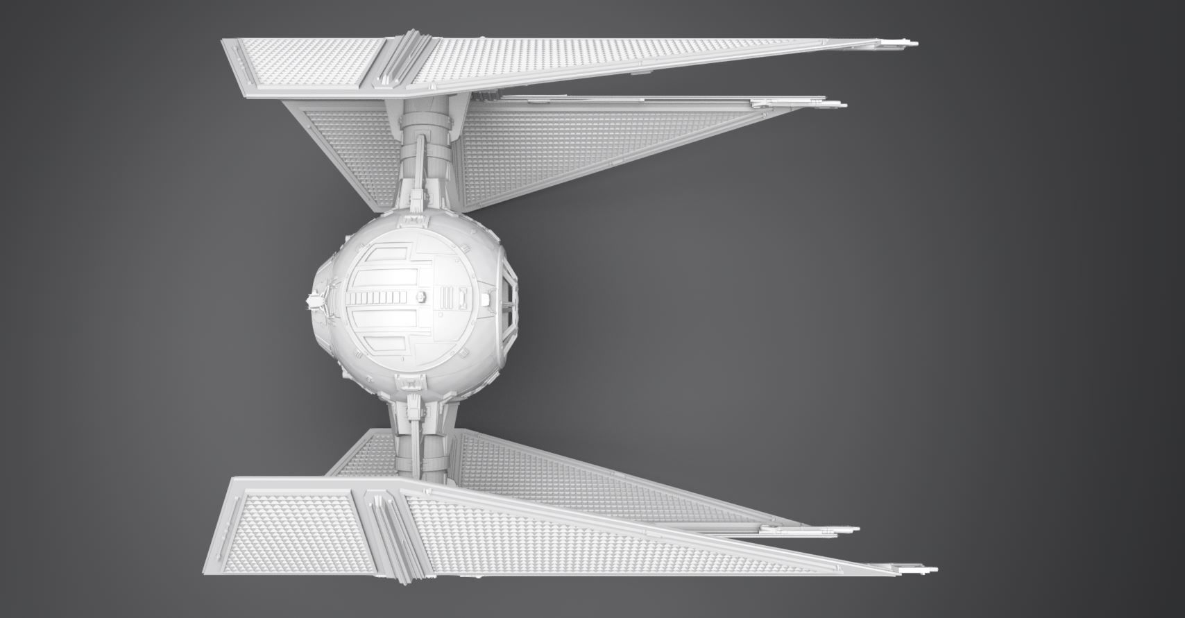 Tie Interceptor scale model 3D model 3D printable | CGTrader