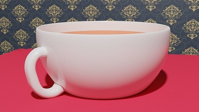 Teacup with tea 3D model | CGTrader