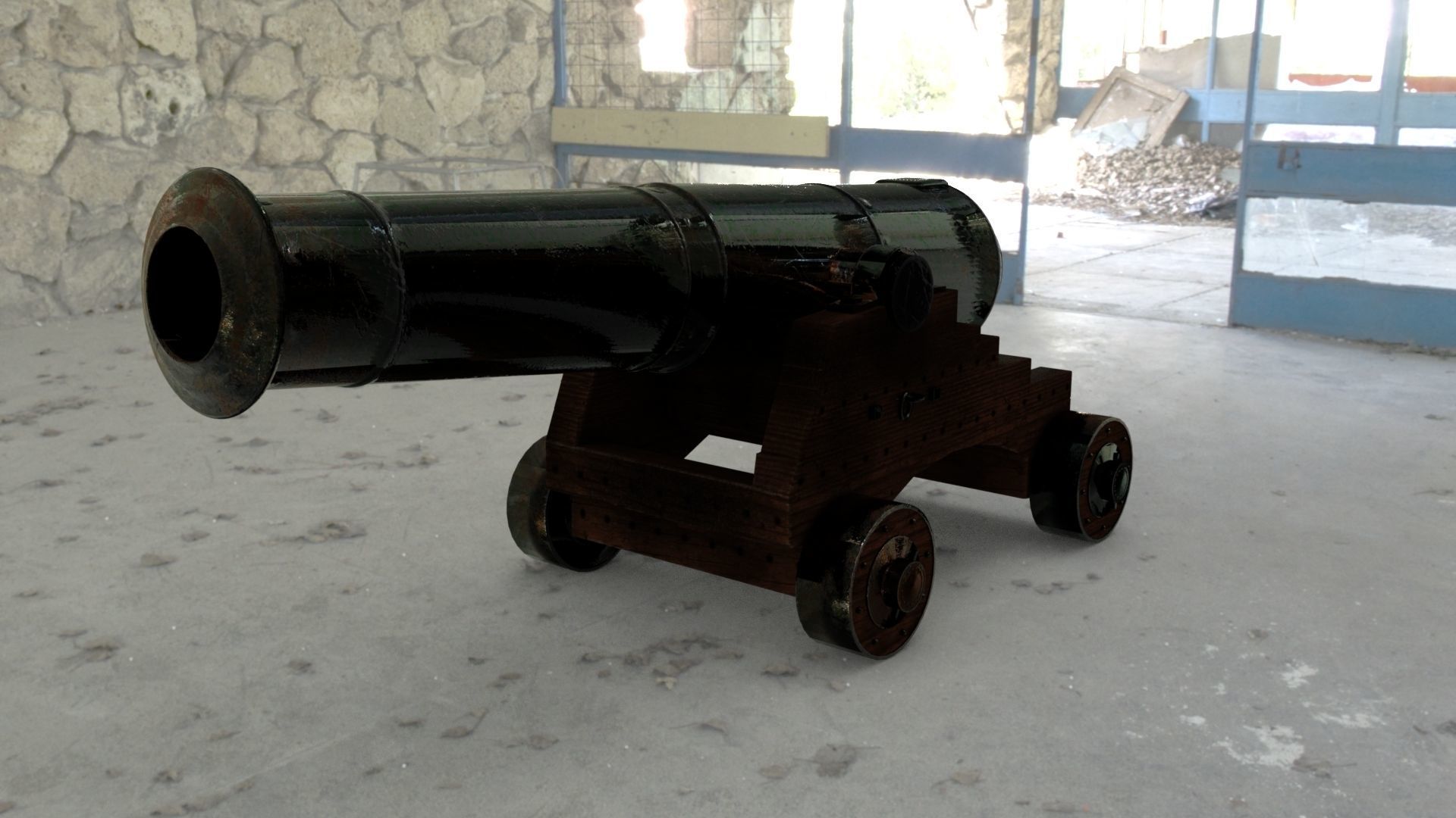 Large Cannon 3D model | CGTrader