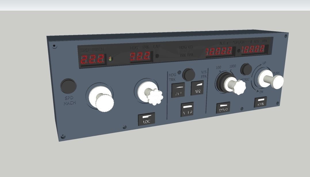 AIRBUS A320 FLIGHT CONTROL UNIT FCU 3D model 3D printable | CGTrader