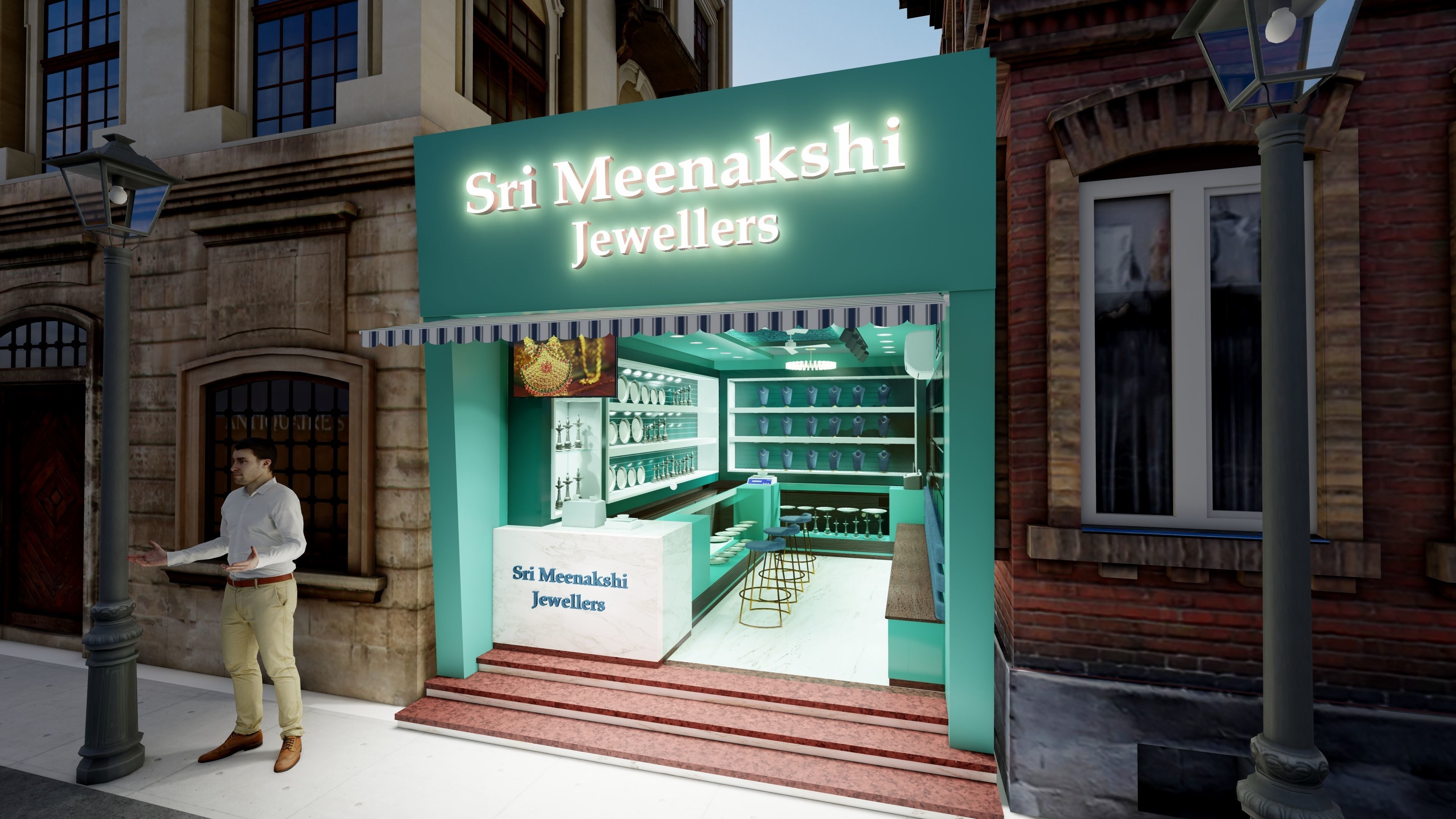 Jewellery Shop Interior Design 3D model | CGTrader