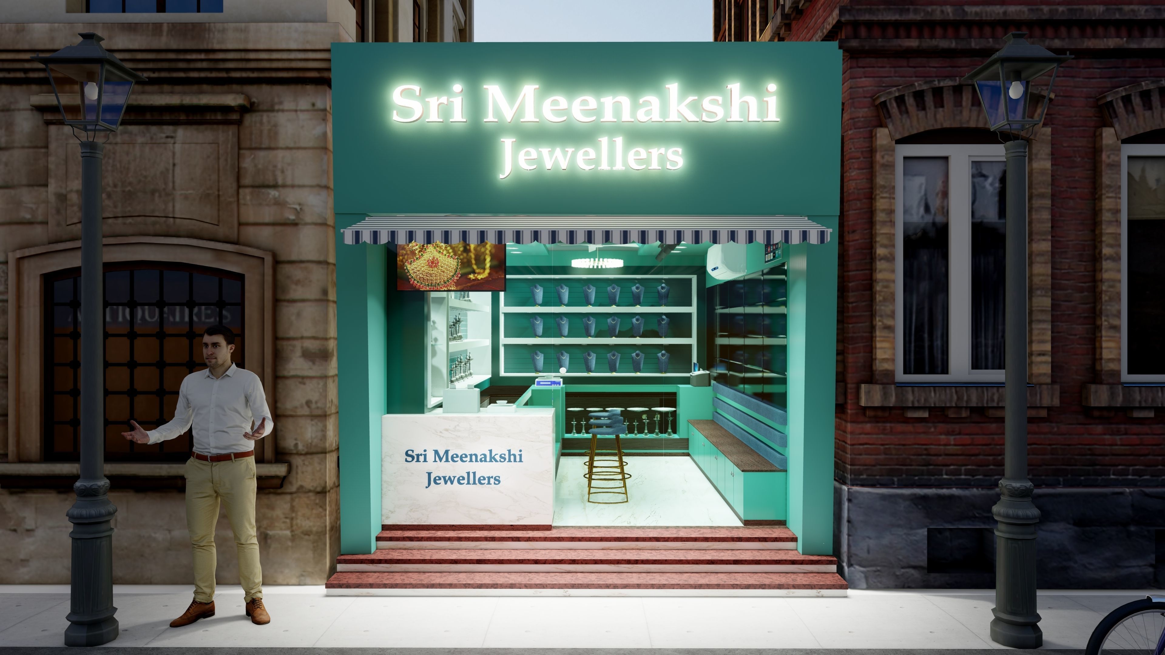 Jewellery Shop Interior Design 3D model | CGTrader