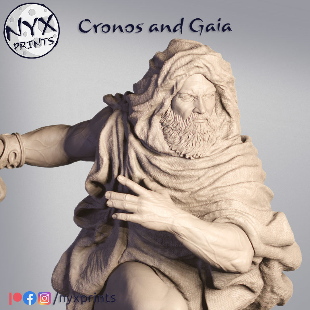 Titan Cronos and Gaia 3D model 3D printable | CGTrader
