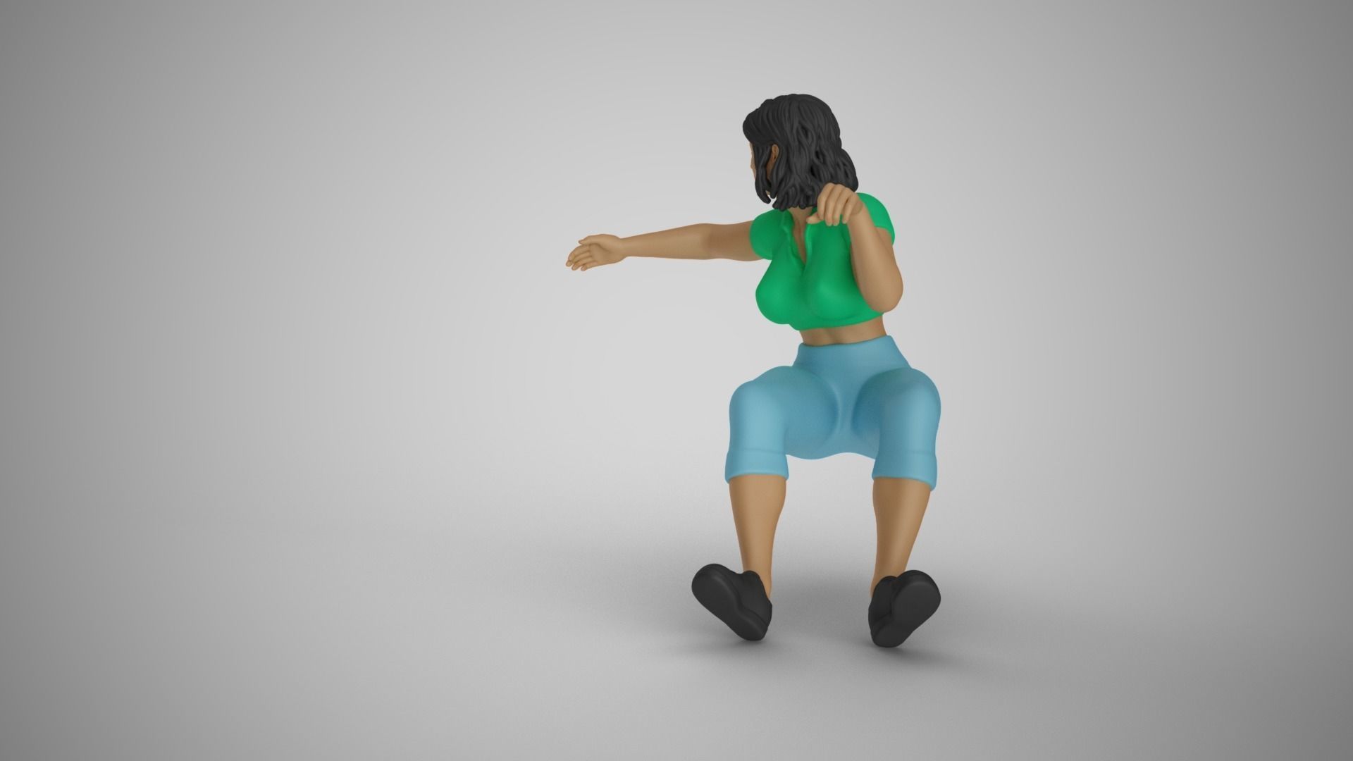 Girl Drive Back 3D model 3D printable | CGTrader