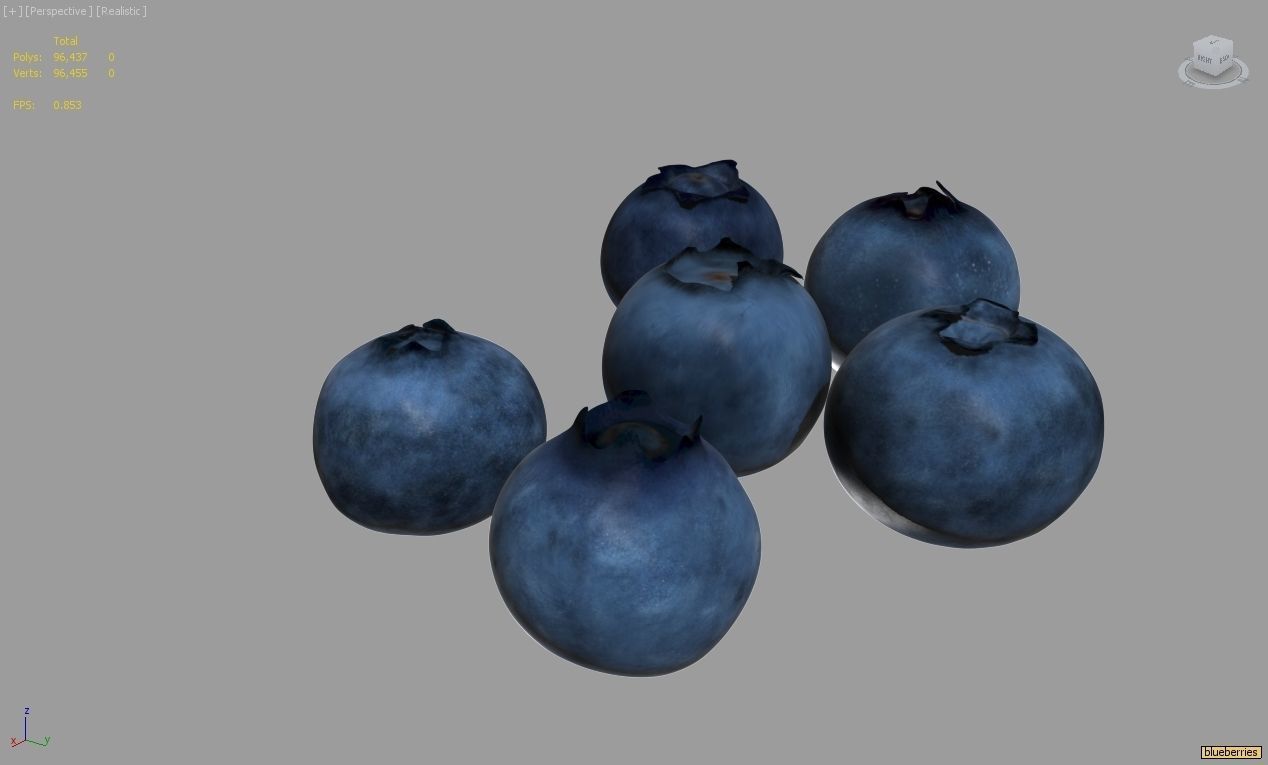 Blueberries 3D model | CGTrader