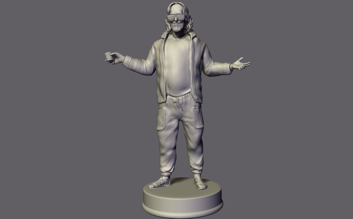 The Dude The Big Lebowski 3D model 3D printable | CGTrader