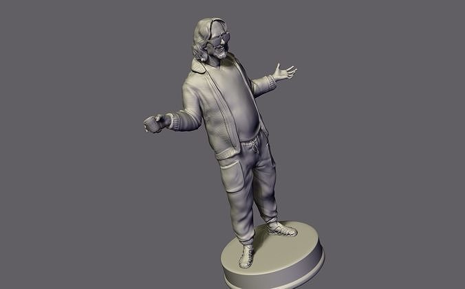 The Dude The Big Lebowski 3D model 3D printable | CGTrader