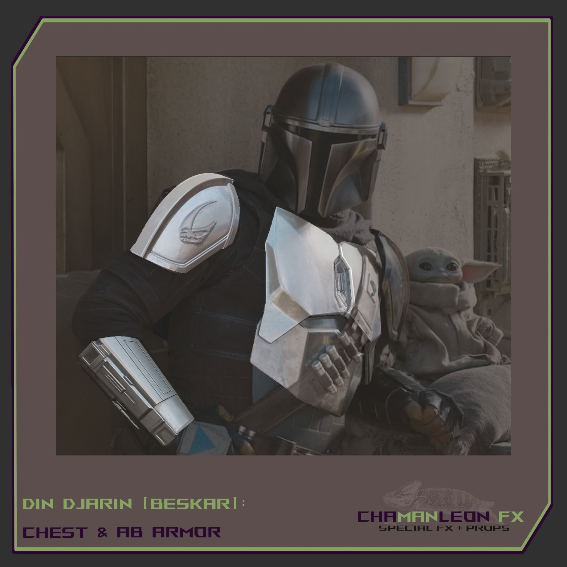 Din Djarin Mandalorian Beskar Chest and Ab Armor Cosplay 3D model 3D ...