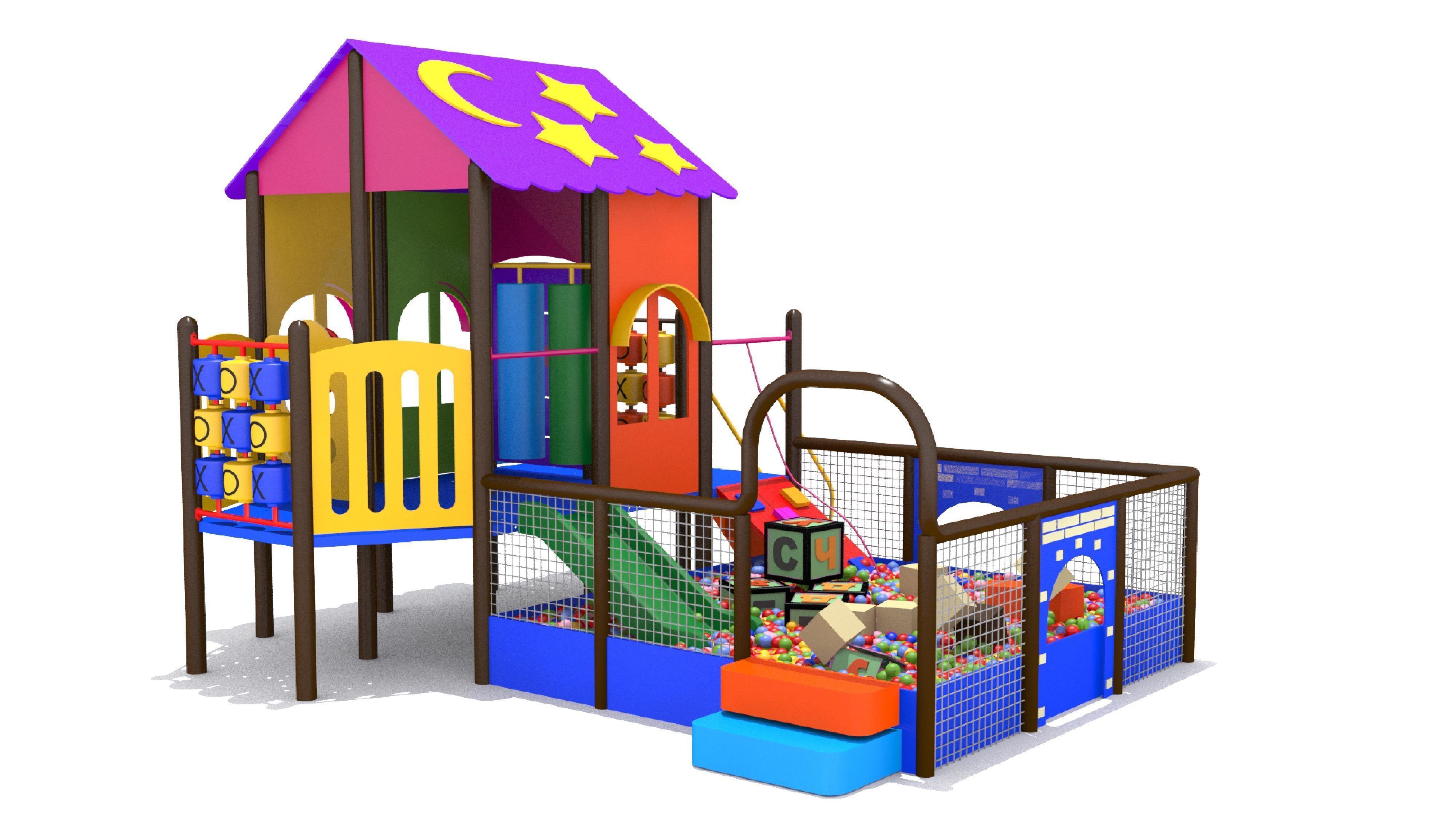 Indoor Playground Playhouse 3D model | CGTrader