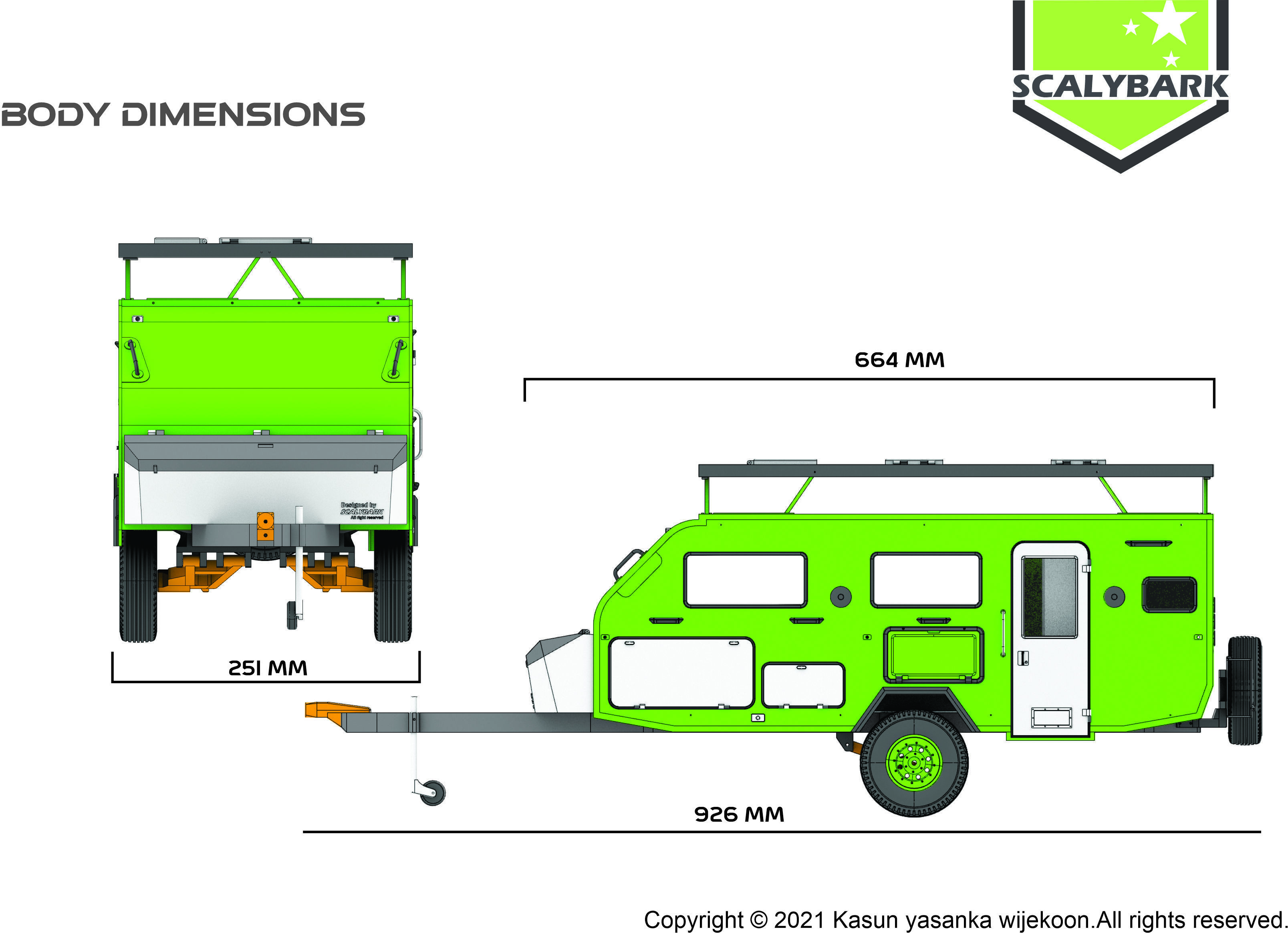 OFF ROAD CAMPING TRAILER 3D PRINTABLE MODEL STL 3D model 3D printable ...